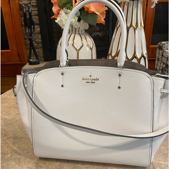 kate spade | Bags | New Kate Spade Tegan Medium Satchel In White Dove ...